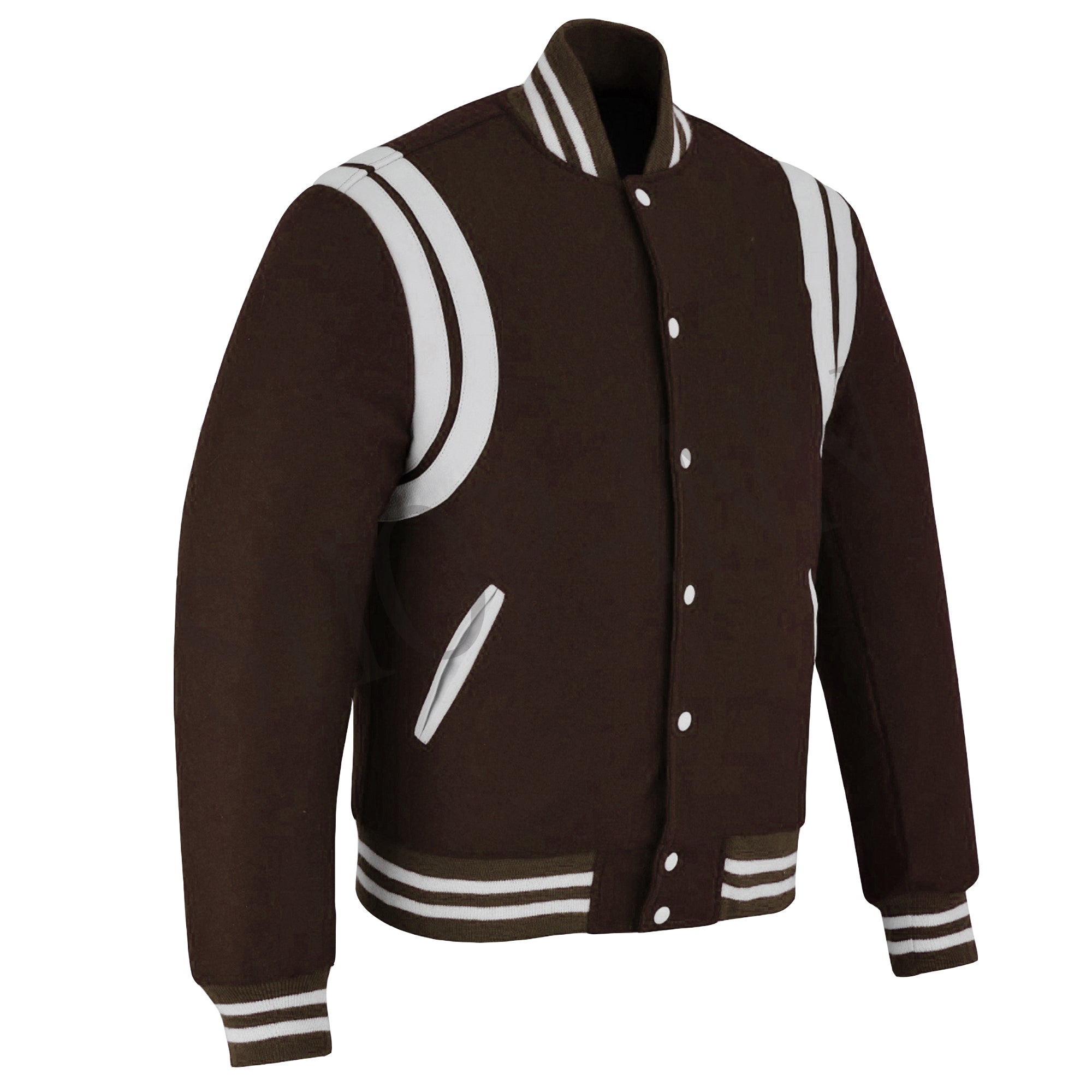 Classic Varsity Letterman Baseball College Jacket Brown Wool – Custom ...